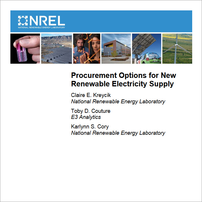 Procurement Options for New Renewable Electricity Supply - E3 Analytics